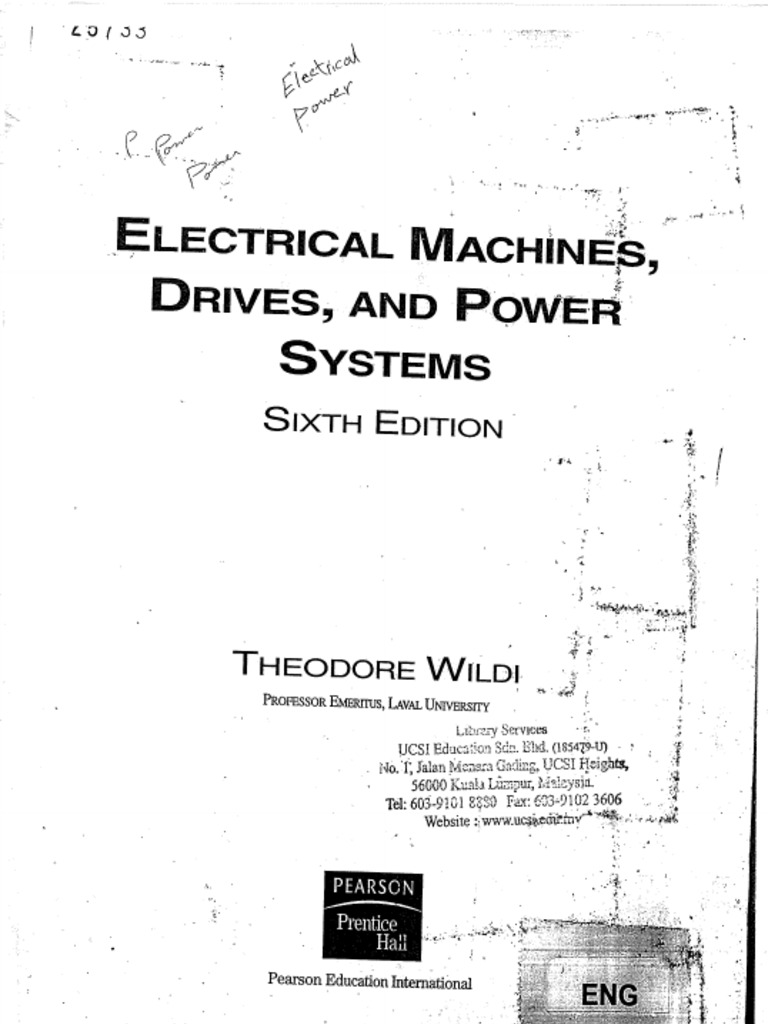 Electrical Machines, Drives, and Power Systems (6th Edition) | PDF