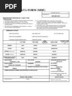 Pag-IBIG Member's Data Form (MDF) | PDF | Government | Social Institutions