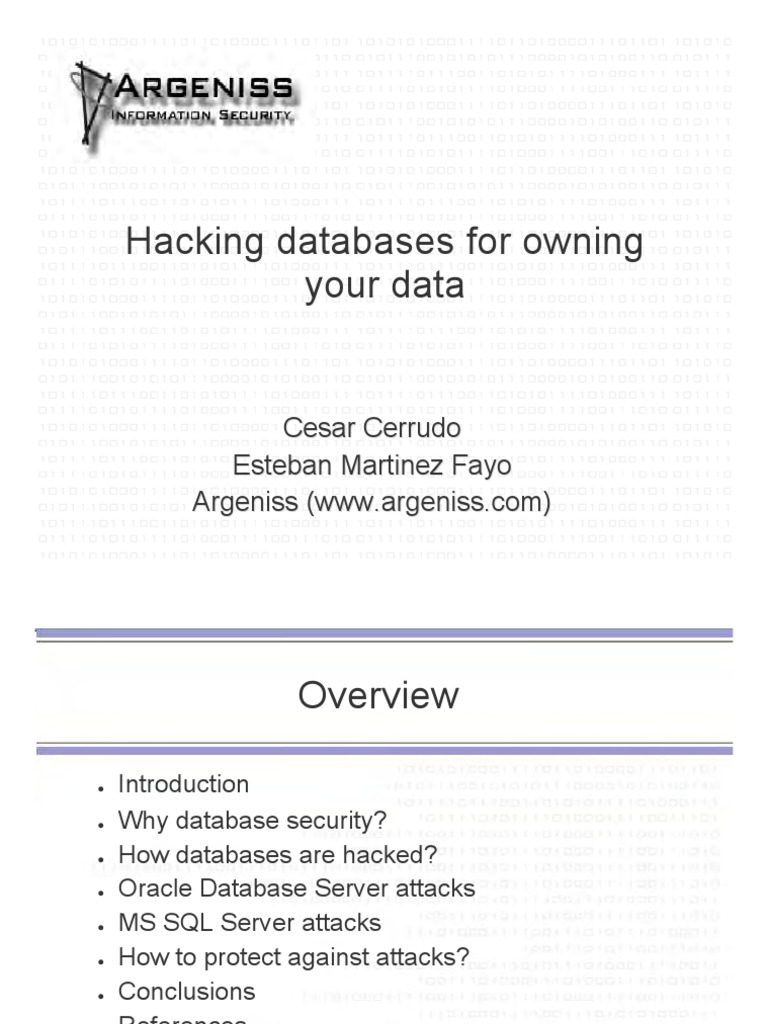 How To Hack Database Pdf Databases Oracle Database 8656