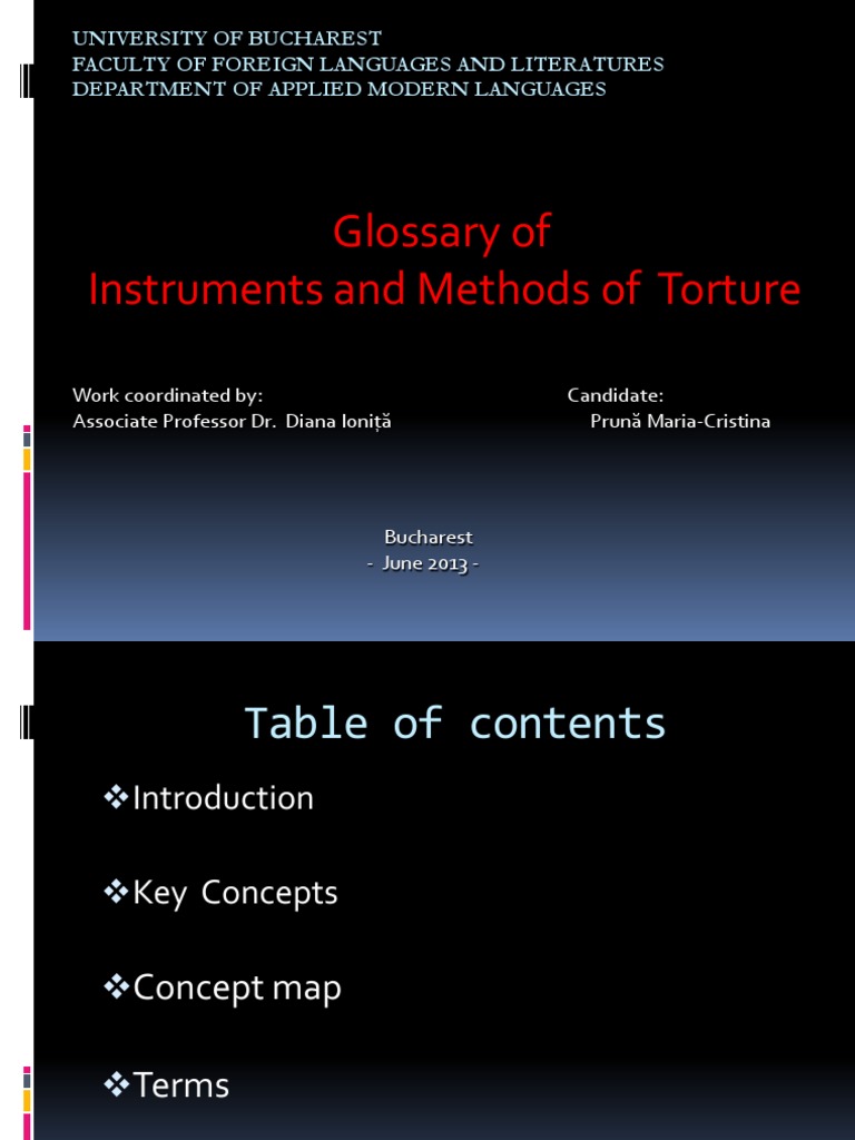 Instruments And Methods Of Torture Pdf Torture Punishments