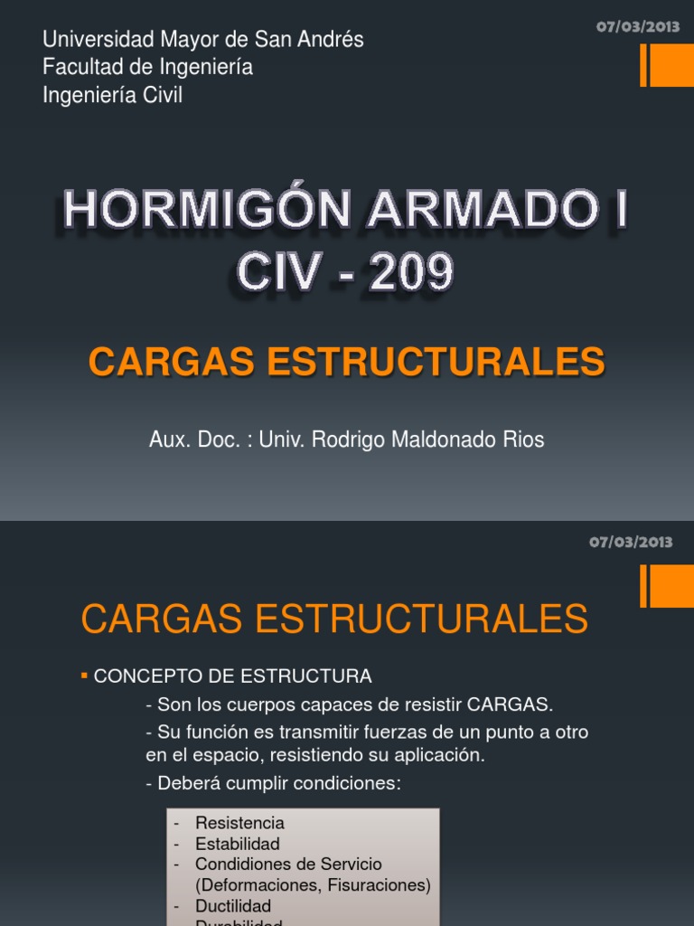 Cargas Estructurales | PDF | Peso | Herida