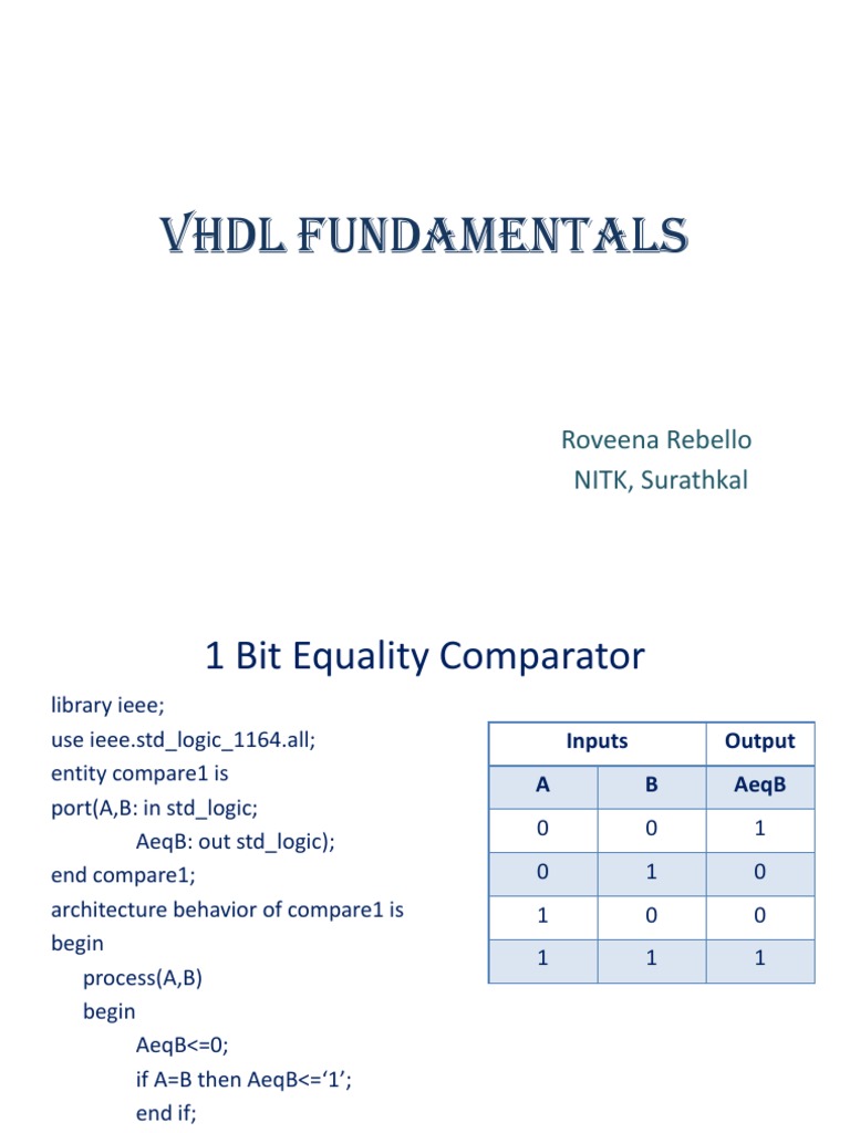 VHDL Combinational Circuits | PDF | Array Data Type | Vhdl