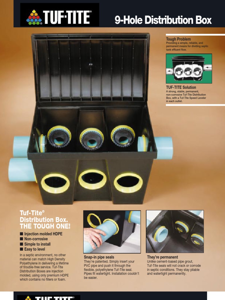 Tuf Tite Distribution Box 9 Hole | PDF | Polyethylene | Pipe (Fluid ...