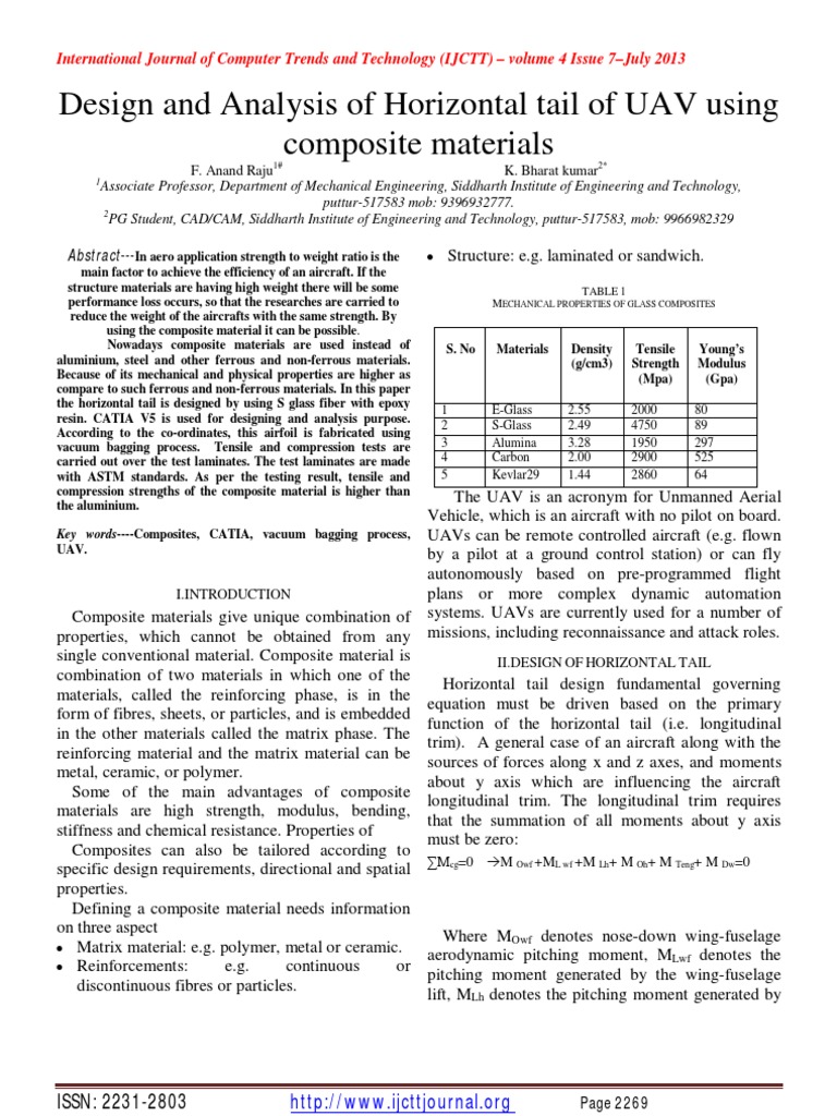 UAV Horizontal Tail Design with Composites | PDF | Composite Material ...