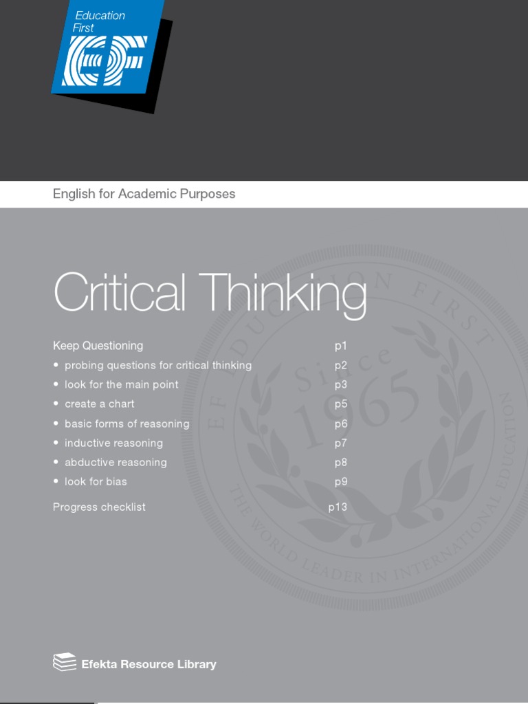 Critical Thinking For ESL | PDF | Inductive Reasoning | Critical Thinking