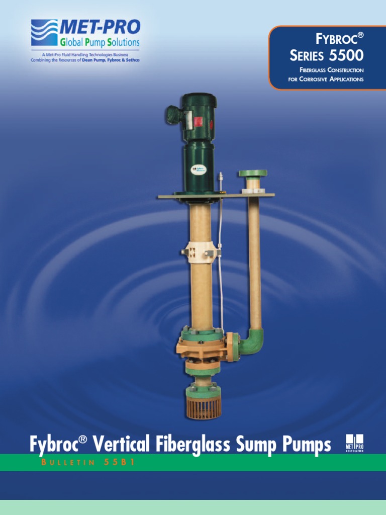 Fybroc Vertical Fiberglass Sump Pumps: Ybroc Eries | PDF | Bearing ...