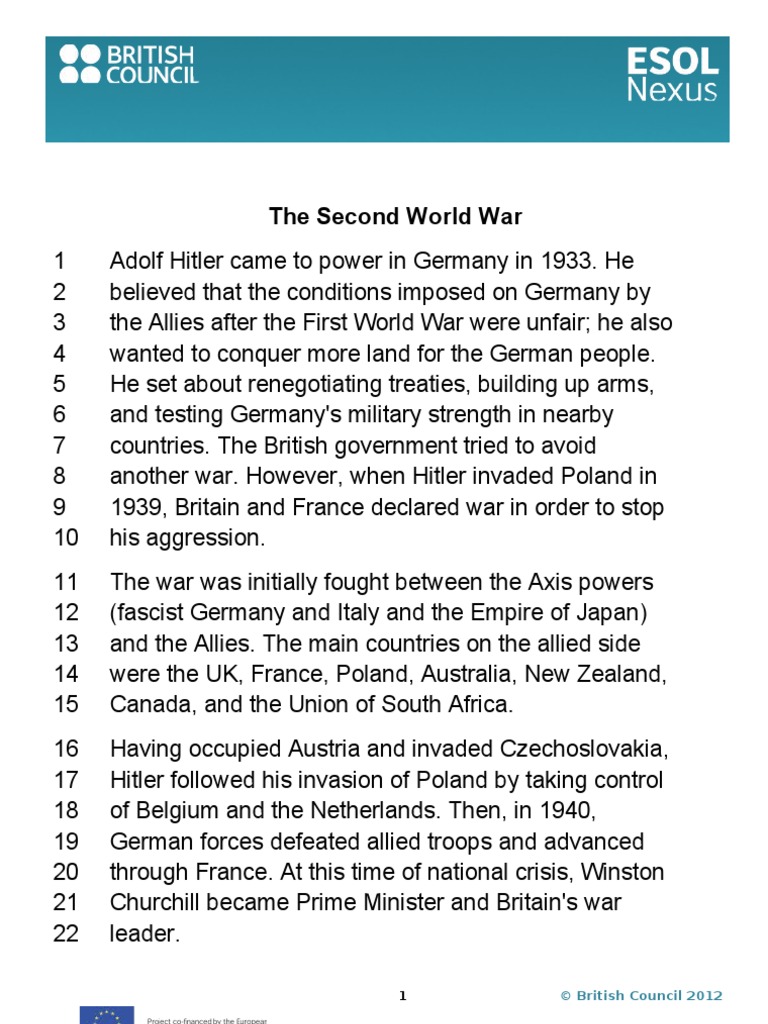 The Second World War Transcript | PDF | Allies Of World War II | Nazi ...