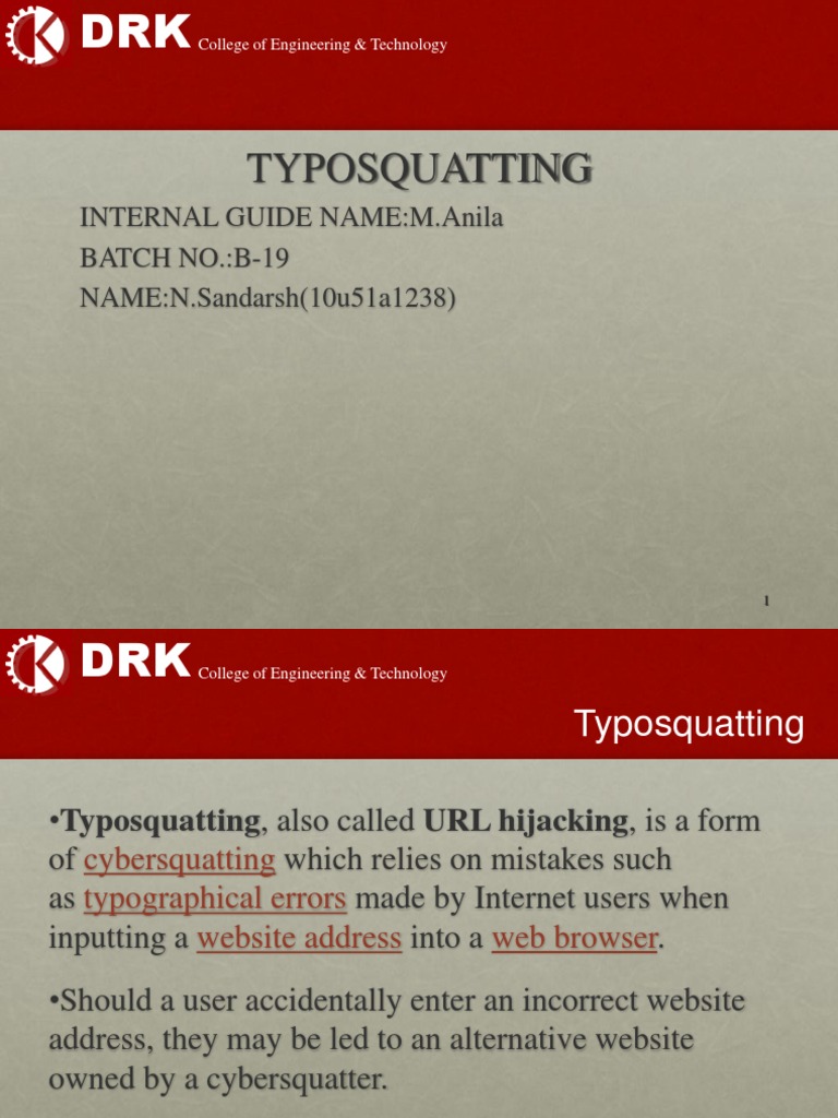 TYPOSQUATING | PDF | Domain Name | Cyberspace
