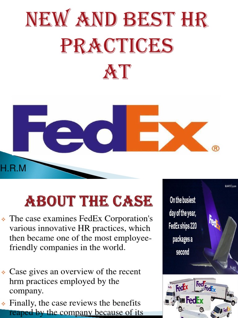 Hrm Practices Fedex | Fed Ex | Human Resource Management | Free 30-day ...