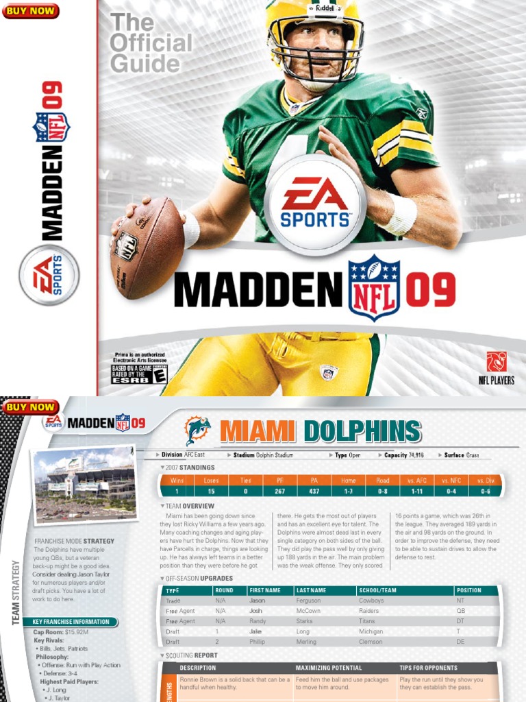 Madden '09 Official Game Guide - Excerpt | PDF | Football Codes | Team ...