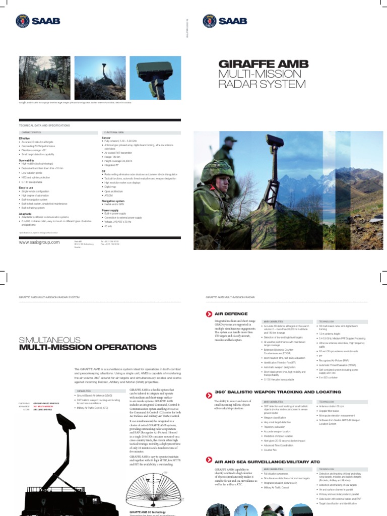 Giraffe Amb Radar | PDF | Wireless | Military Technology