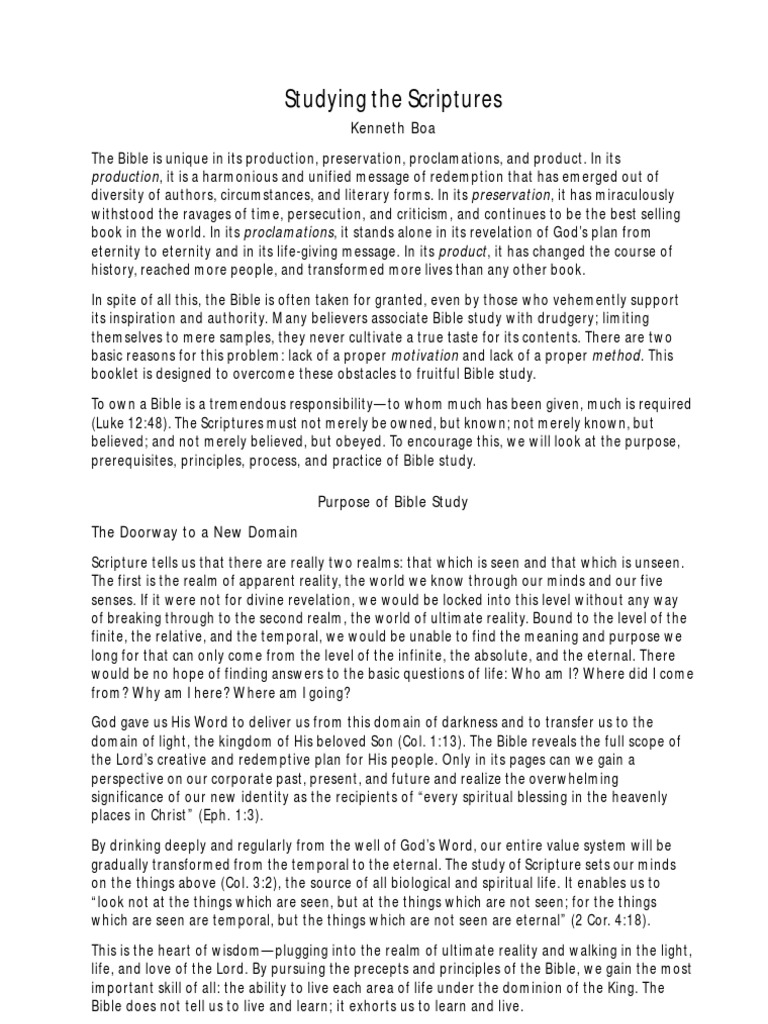 The Pathway to Fruitful Bible Study: Understanding the Purpose ...