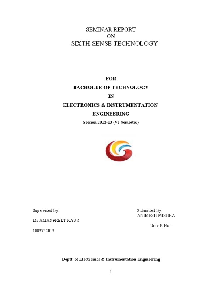 Seminar Report Template | PDF