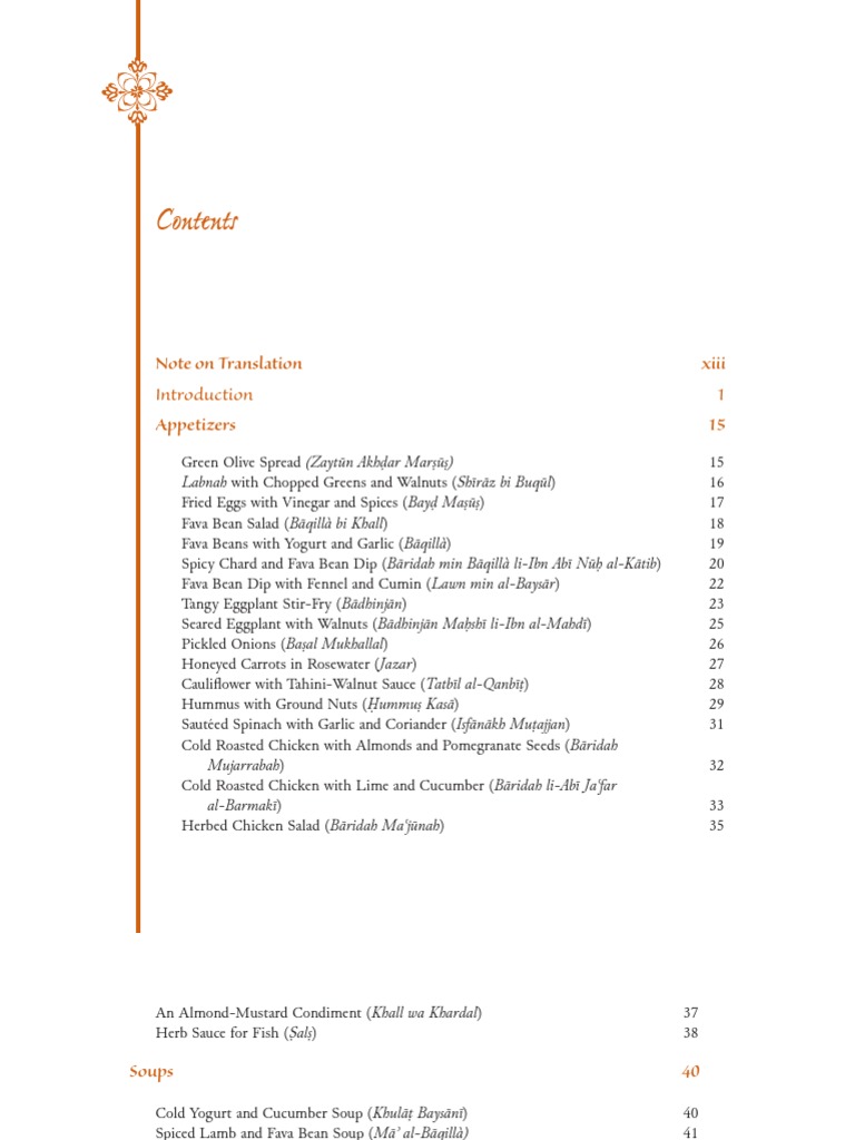 Scheherazade's Feasts: Foods of The Medieval Arab World - Table of ...