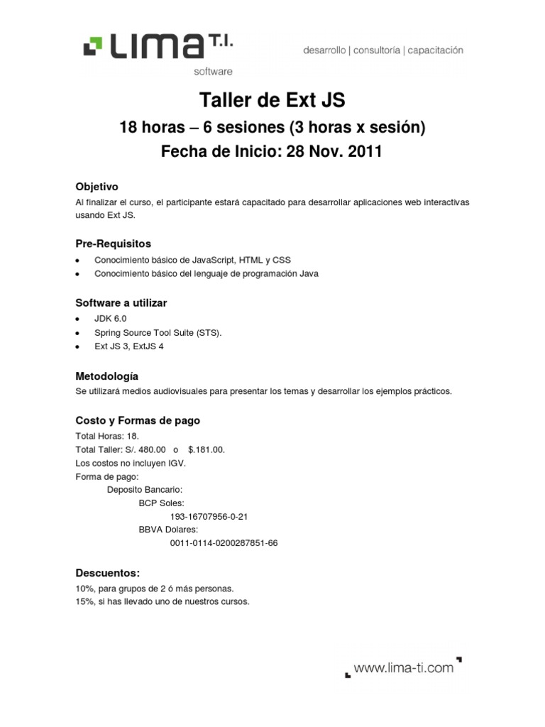 Taller Extjs | PDF | Script Java | Aplicación web
