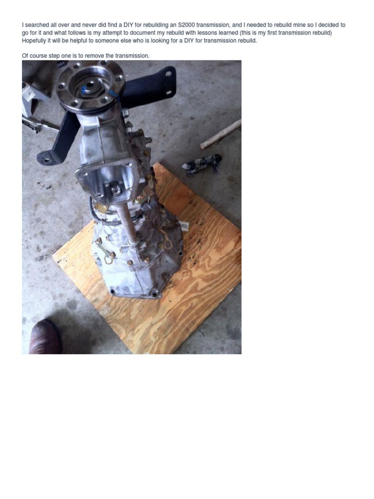 DIY For Rebuilding An S2000 Transmission by Ronnuke of S2ki - Com (7.30 ...