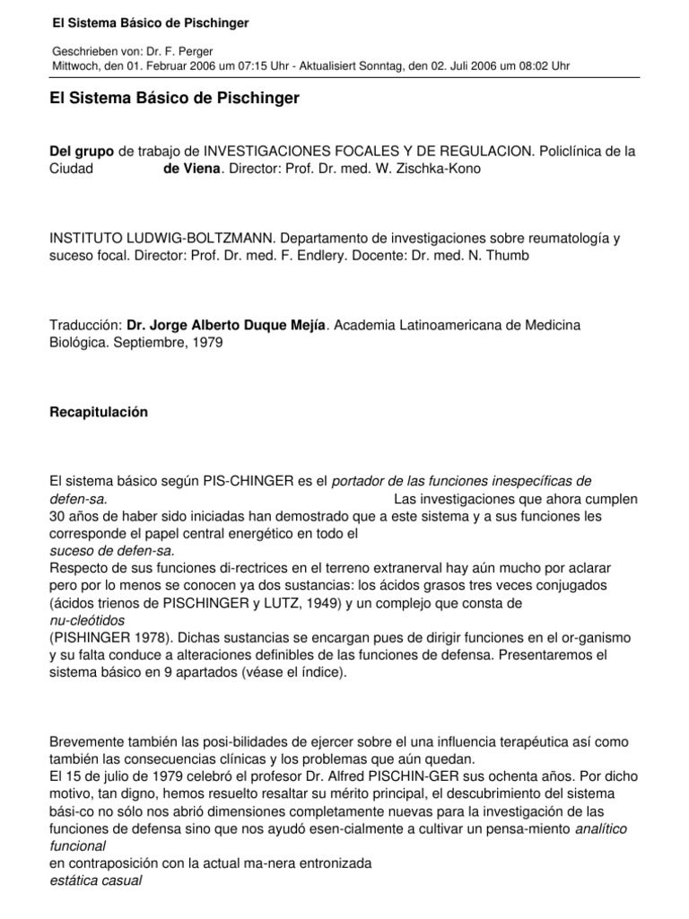 El Sistema Basico de Pischinger | PDF | Macrófago | Sangre