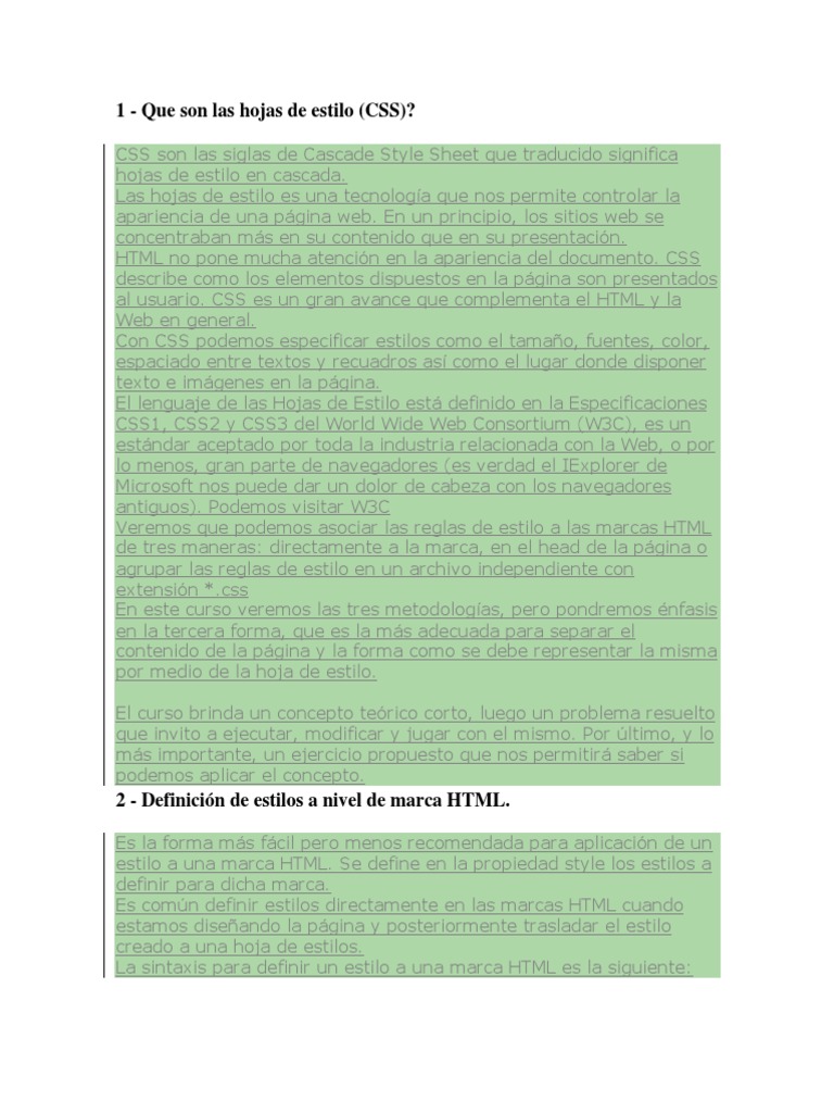 Css Ya | PDF | Hojas de estilo en cascada | HTML