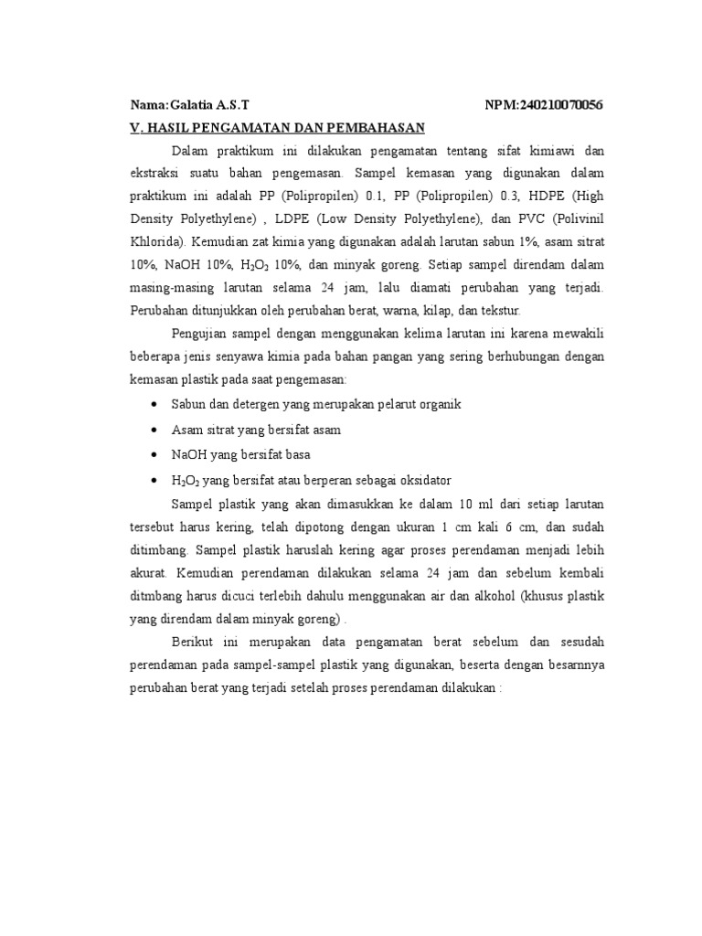 Laporan Pengemasan 4 | PDF