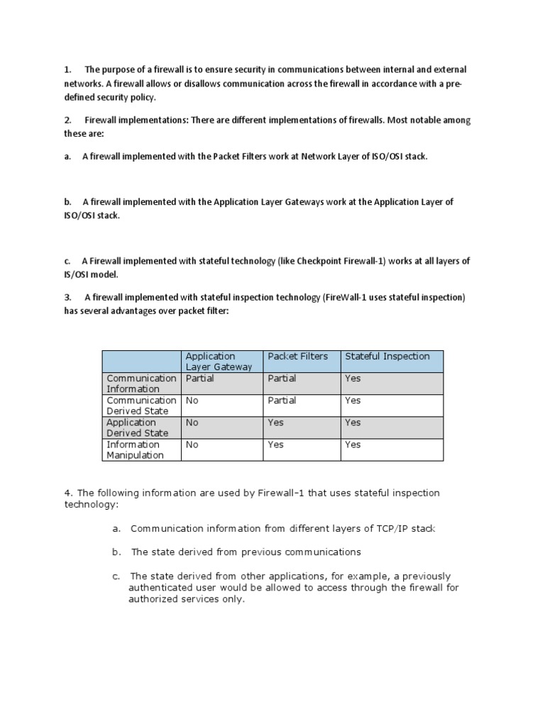Firewall Concepts | PDF | Firewall (Computing) | Internet Protocols
