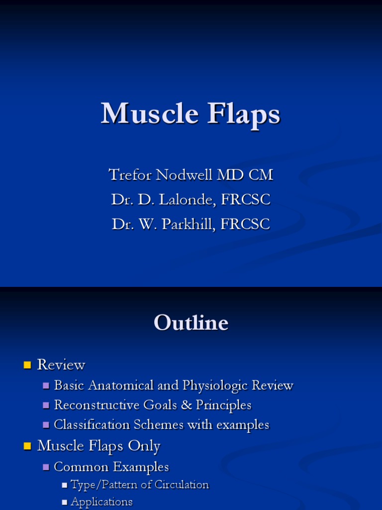 Muscle Flap Techniques for Wound Coverage | PDF | Anatomical Terms Of ...