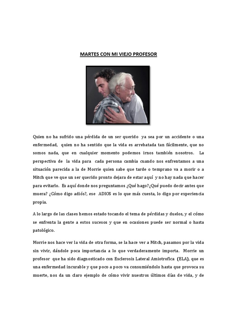Ensayo Martes Con Mi Viejo Profesor. | PDF Ensayo Martes Con Mi Viejo Profesor. | PDF