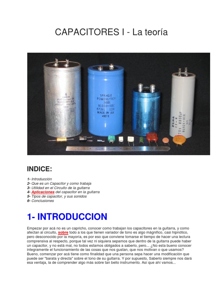 Capacitores I | PDF | Condensador | Aluminio