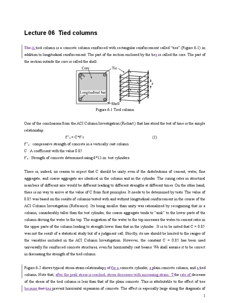Lecture 06-A Tied Columns | PDF