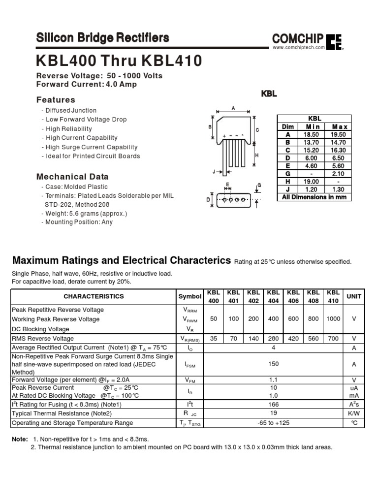 Data Sheet | Voltage | Rectifier