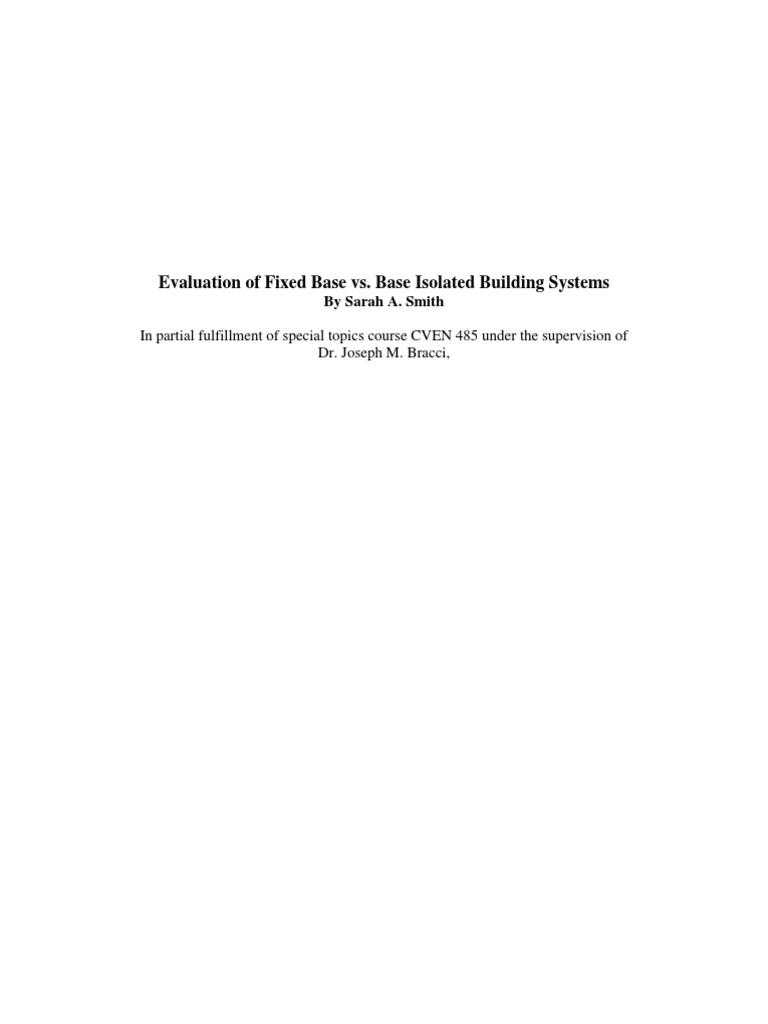 Base Isolated Vs Non Isolated | PDF