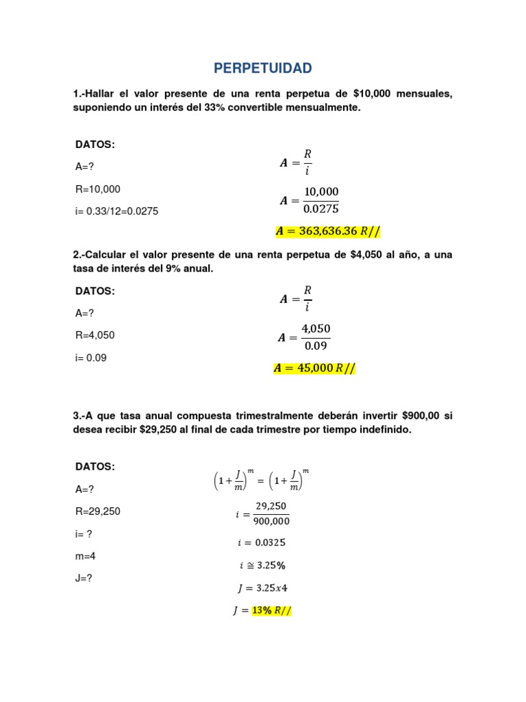 PERPETUIDAD | PDF | Precios | Compartir (Finanzas)