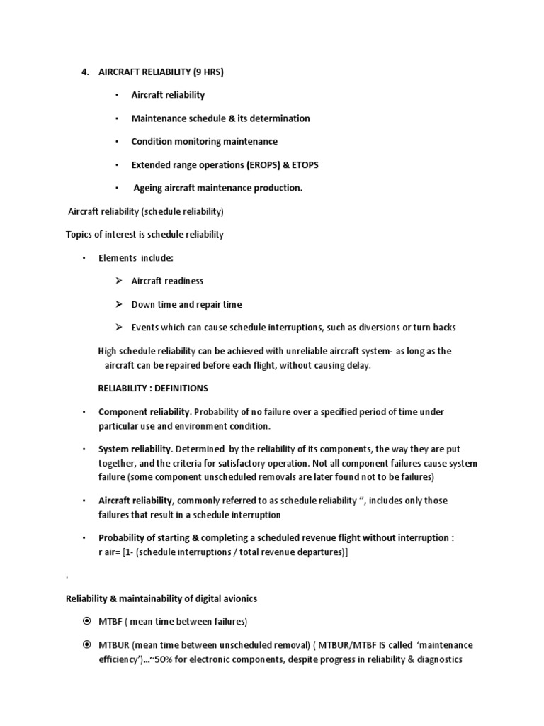 Aircraft Maintenance MGT | PDF | Reliability Engineering | Airlines