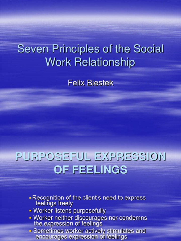 Seven Principles of the Social Work Relationship | Metaphysics Of Mind ...