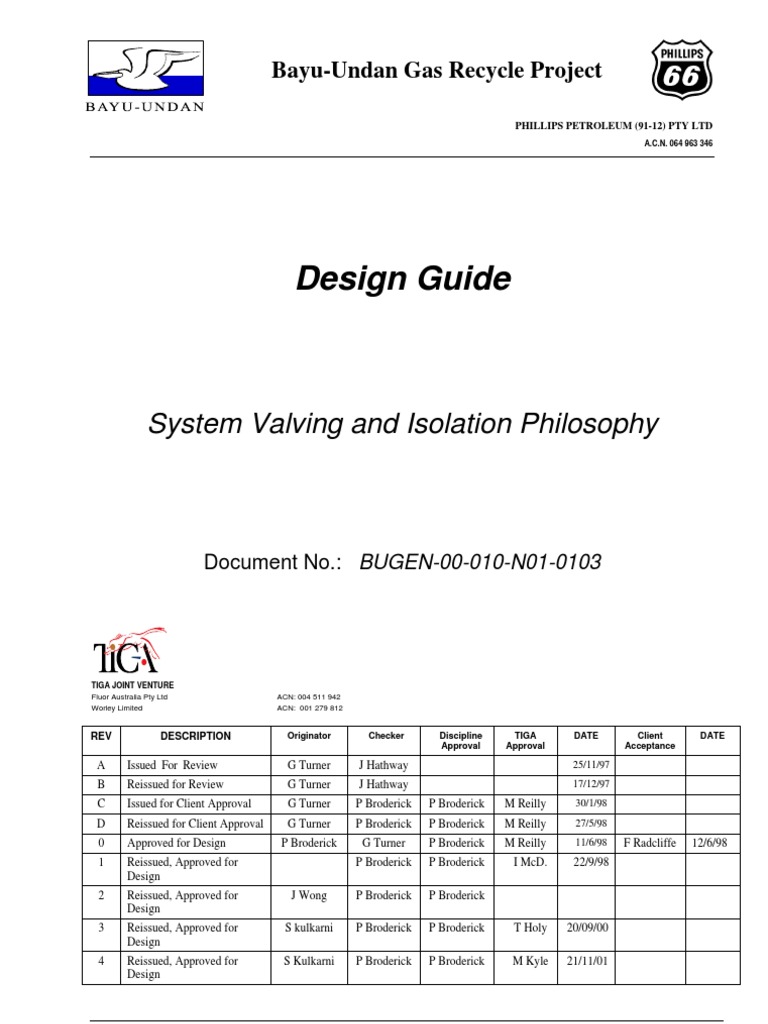 Isolation Philosophy for Gas Projects | PDF | Valve | Pipe (Fluid ...