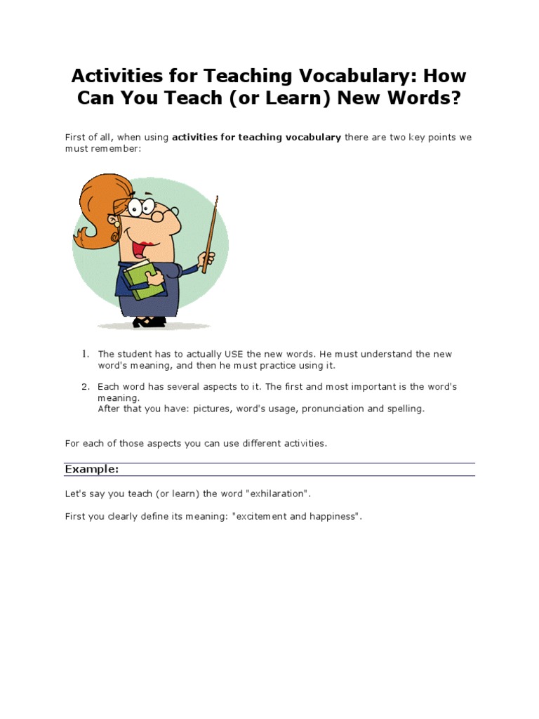 Maximizing Vocabulary Retention Through Engaging Activities: A Guide to ...