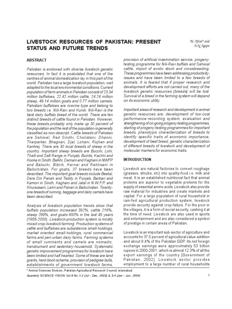 Livestock Resources Of Pakistan Pdf Calf Goat