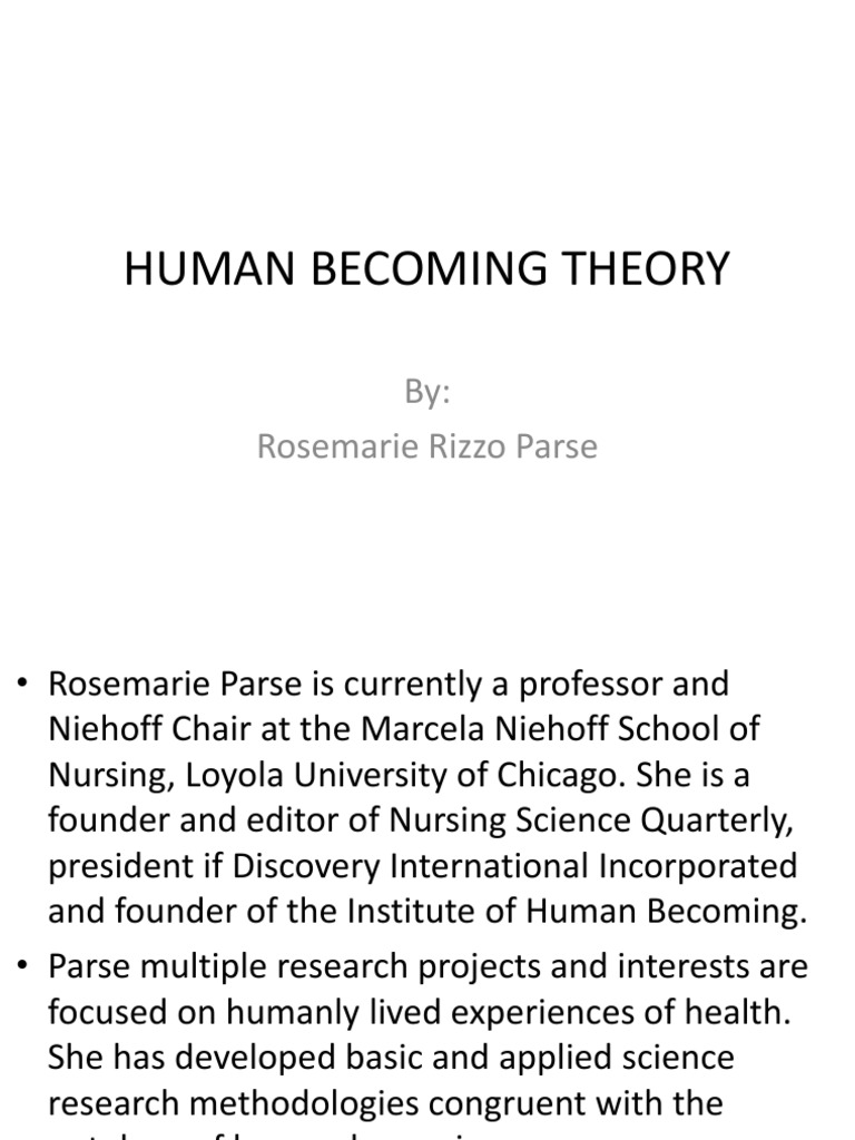 Parse's Human Becoming | PDF | Theory | Reality