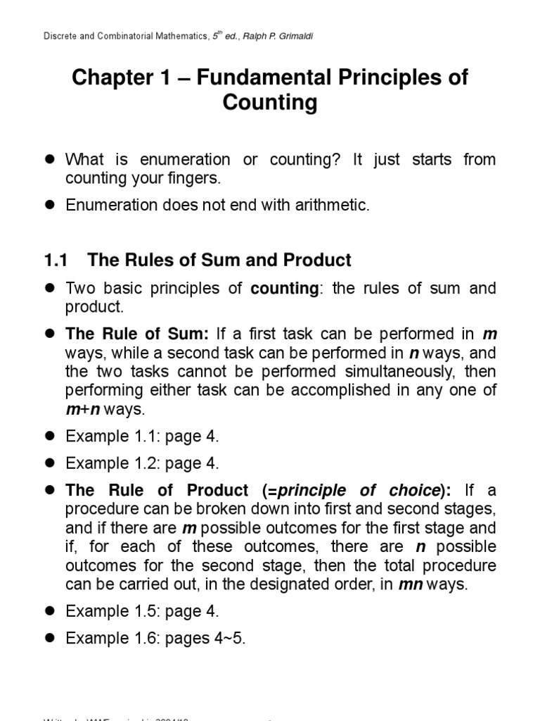 Fundamental Counting Principles | PDF | Integer | Mathematical Objects