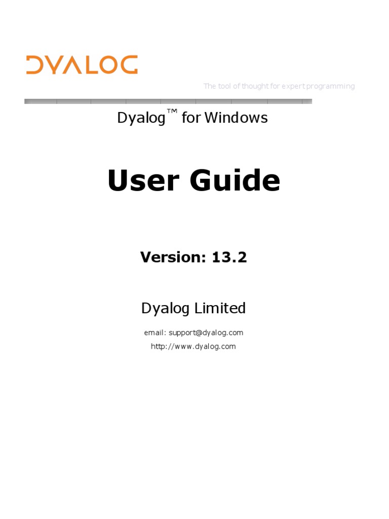 Dyalog Apl User Guide Pdf Apl Programming Language Parameter Computer Programming
