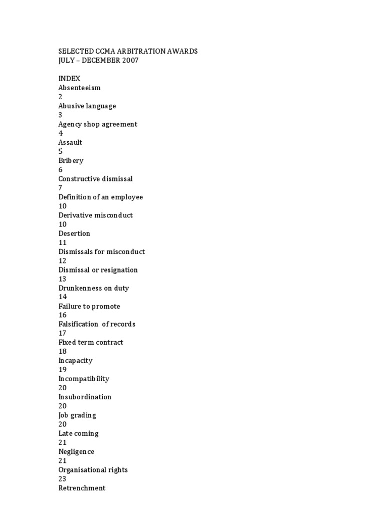 Ccma Case Rulings | PDF | Witness | Employment