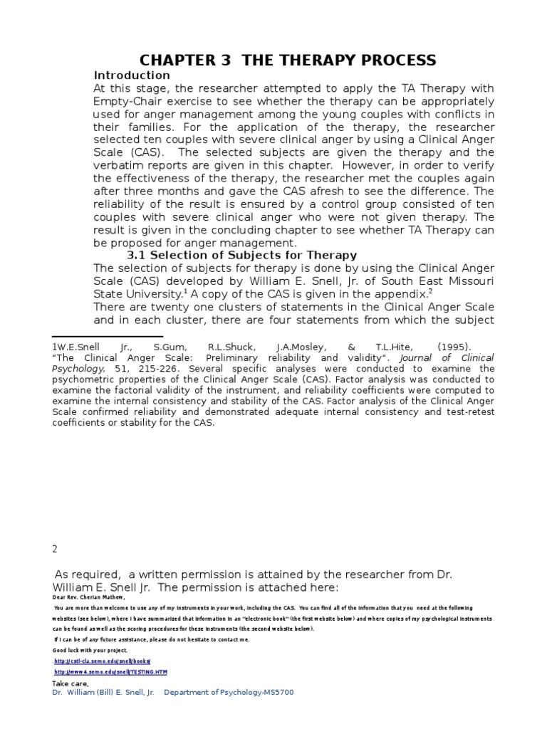 Chapter 3 The Therapy Process | PDF