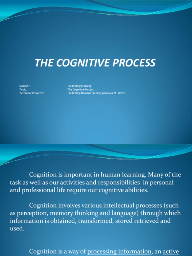 Cognitive Process | PDF | Concept | Learning