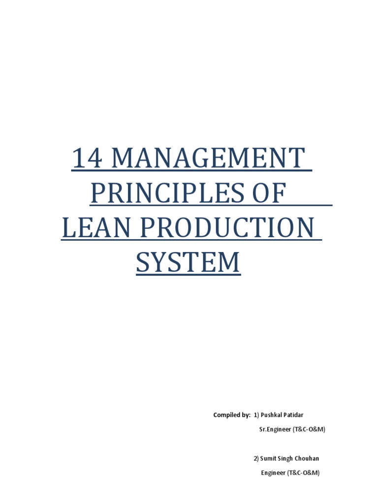 Lean Manufacturing System | PDF | Supply Chain | Lean Manufacturing