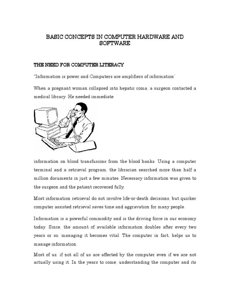 Basic Concepts in Computer Hardware and Software | PDF | Technology ...