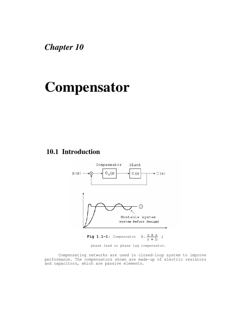 Lead Lag Compensators Pdf Electronic Filter Electrical Engineering