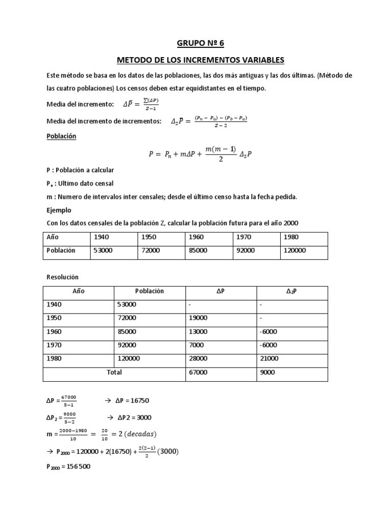 Metodo de Los Incrementos Variables | PDF