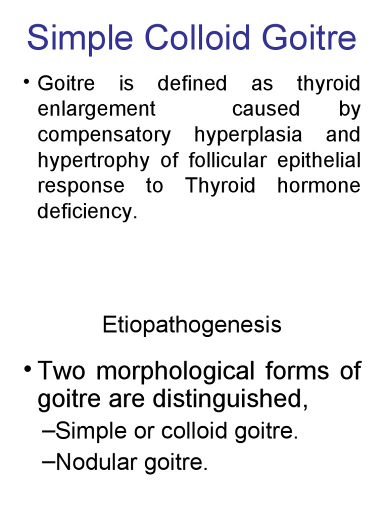 Simple Colloid Goitre | PDF