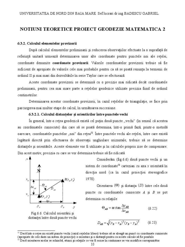 Proiect Geodezie Matematica 2 | PDF