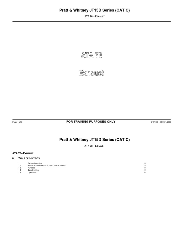 JT15D Ata 78 | PDF