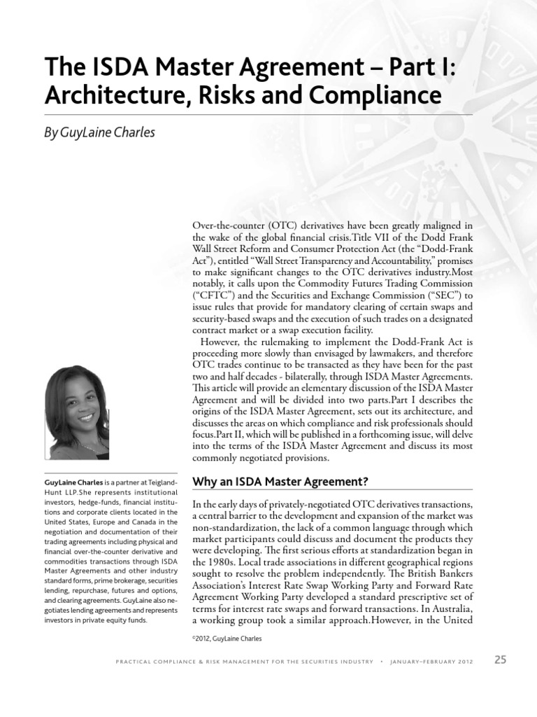 The ISDA Master Agreement - Part I: Architecture, Risks and Compliance ...